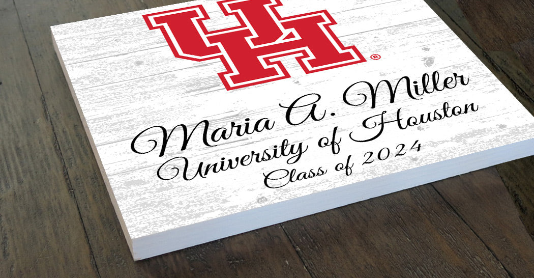 University of Houston Class Year Plaque – Custom Alumni Gift – Broad ...