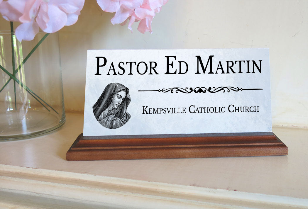 Christian Nameplate Custom Personalized Nameplate Pastor or Church Wor ...