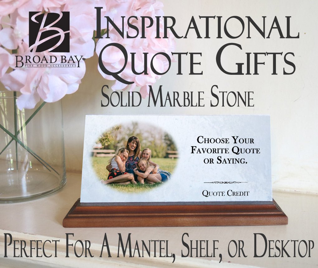Custom Photo Quote Plaque – Personalized Marble Desk Display – Broad ...