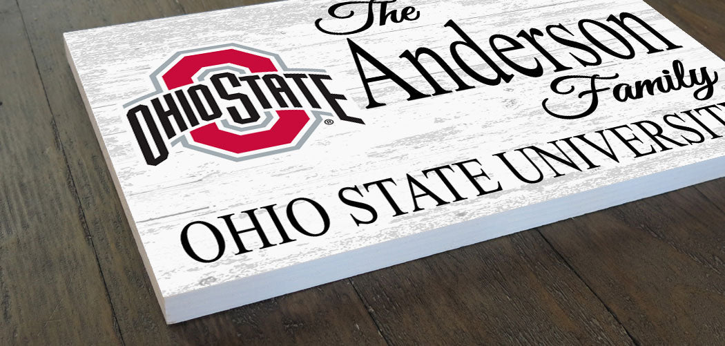 Ohio State Family Sign – Personalized Buckeyes Wood Wall Plaque – Broad ...