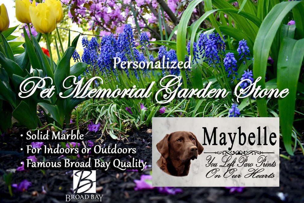 Chocolate Lab Memorial Stone Dog Grave Marker Labrador Garden Plaque ...