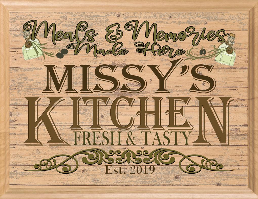 PERSONALIZED Kitchen Sign With Name for Great Cooks Mom Dad Grandma Gr ...